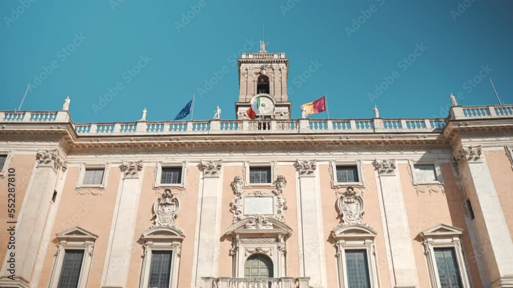 Wideo Stock: Low angle view of amazing Roman palace on famous ...