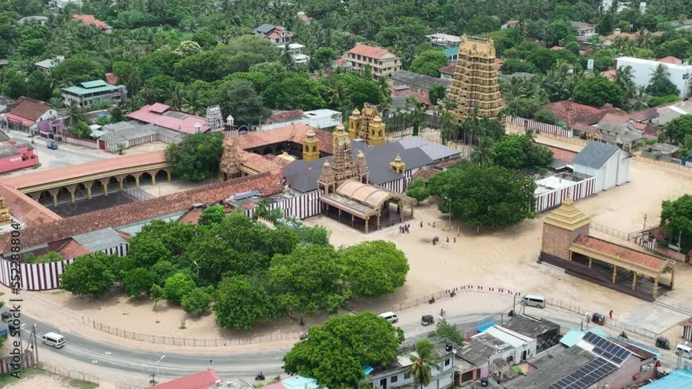 Aerial view of Nallur Kandaswamy temple, one of Sri Lanka's most sacred ...