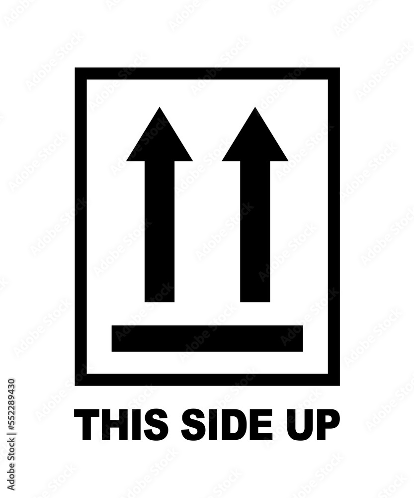 This side up symbol in frame isolated PNG Stock Illustration | Adobe Stock