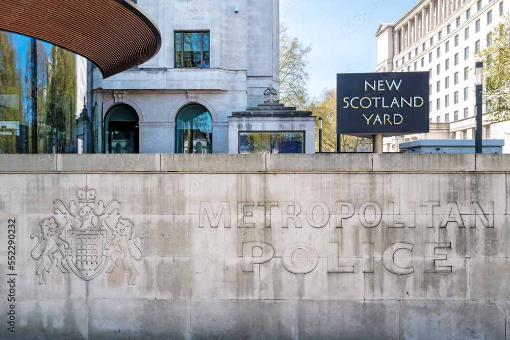 London, UK - 16 April 2022: The Metropolitan Police headquarters, New ...