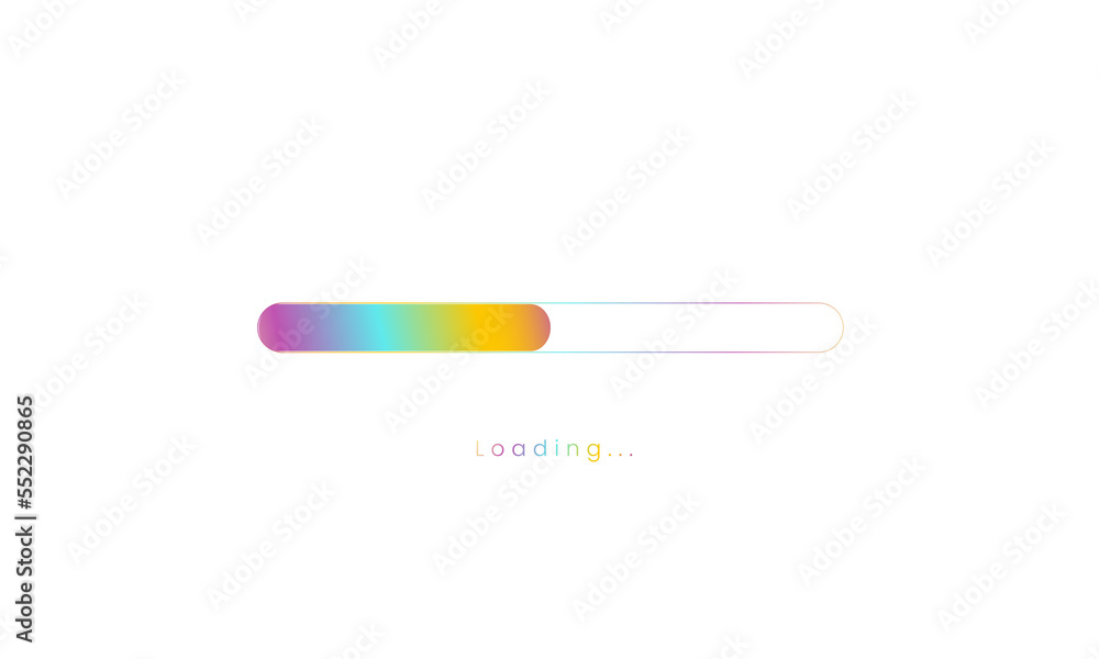 Foto de 50 percent rainbow loading bar, luplouad user interface ...