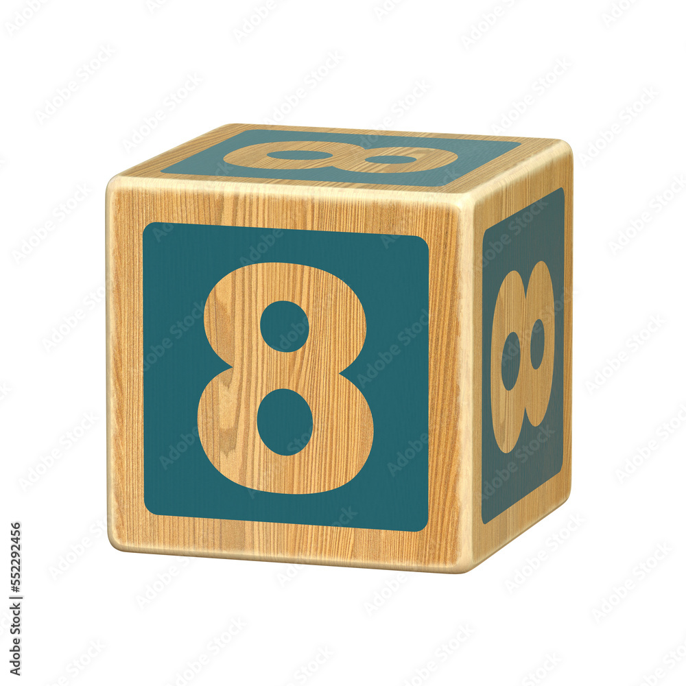Number 8, Wooden Blocks font for Toddlers, Wood Alphabet Blocks, ABC ...