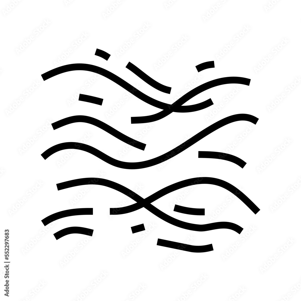 air flow line icon vector. air flow sign. isolated contour symbol black ...