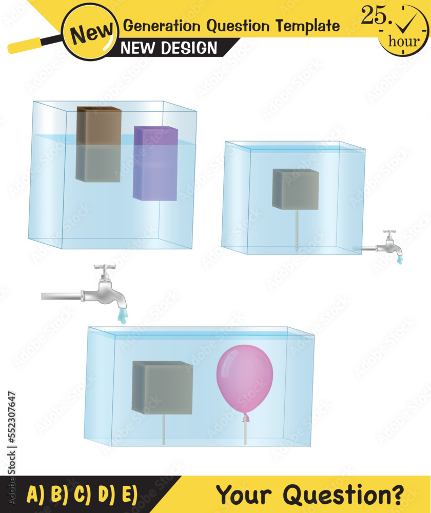Physics, pressure and lifting force, archimedes principle, pressure of ...