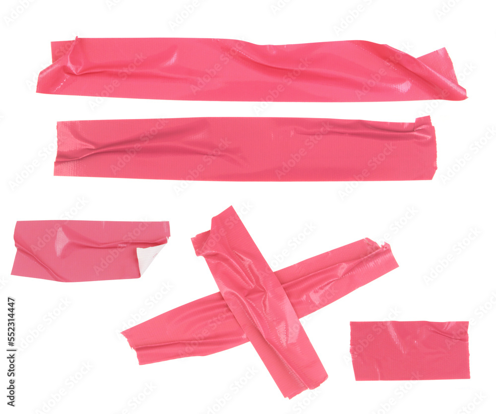 Pink adhesive tapes collection isolated on white background Stock Photo ...