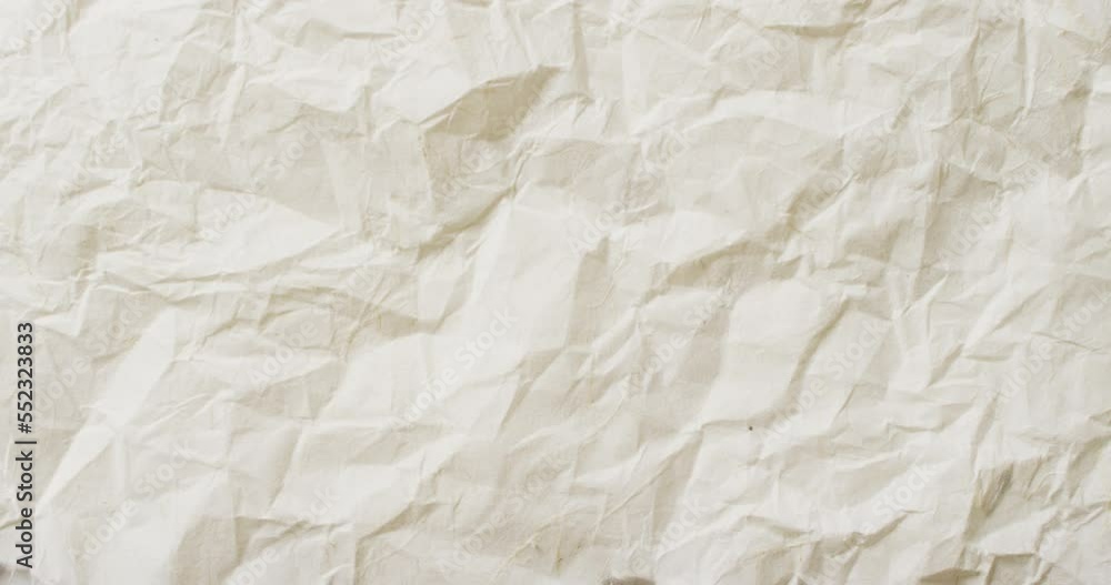 Video of close up of crumpled white paper texture background Stock ...