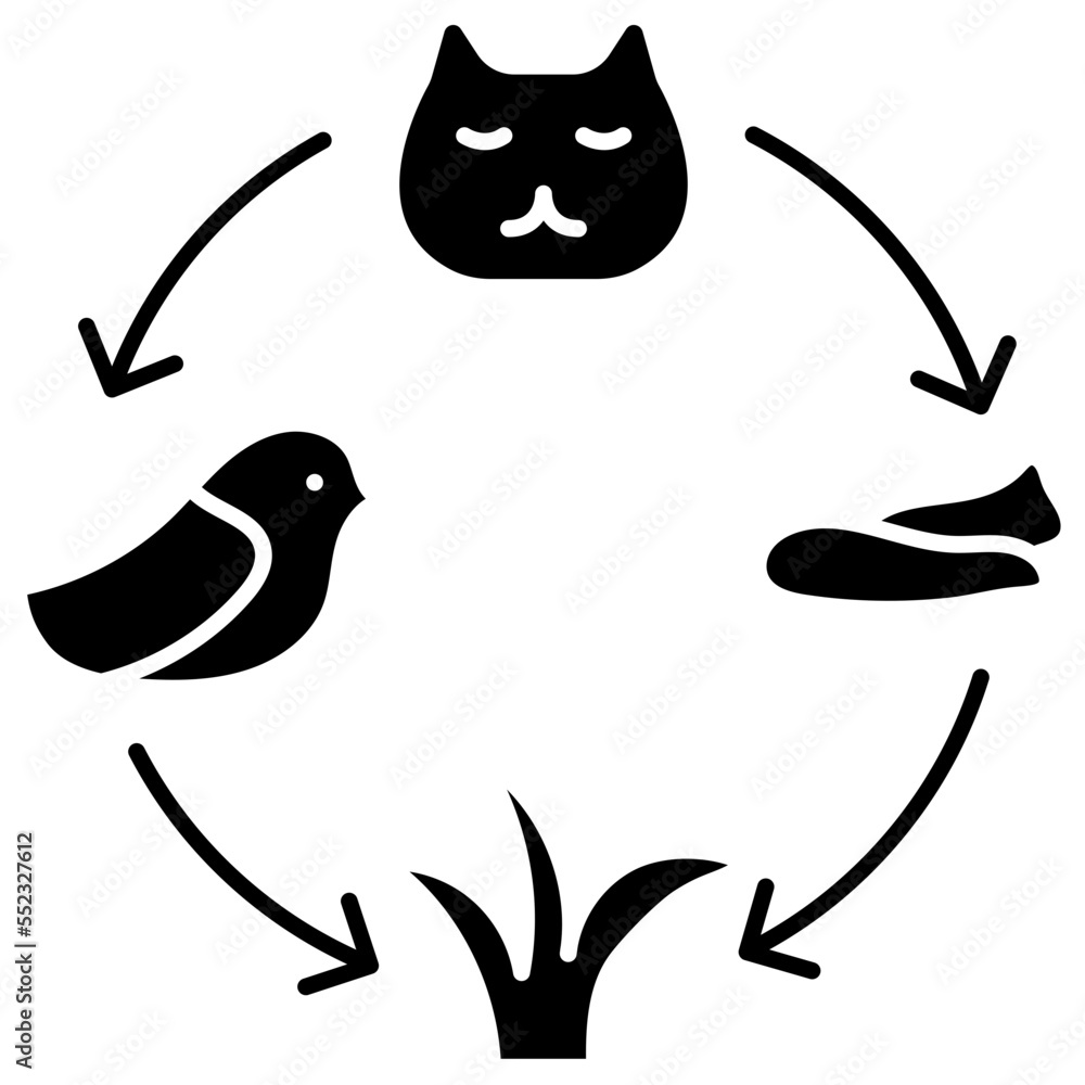 food chain icon Stock Vector | Adobe Stock