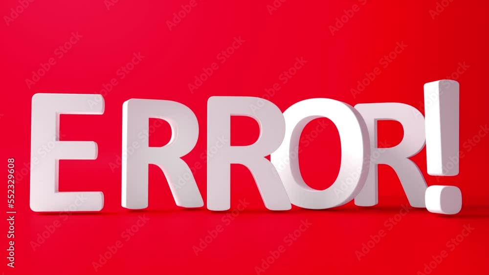 EROR 3d animated text. Word Eror 3d text. Design text element for game ...