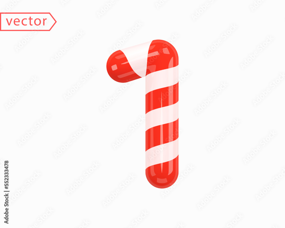Number 1. Number One sign white intertwined with red ribbon. 3d Numeral ...