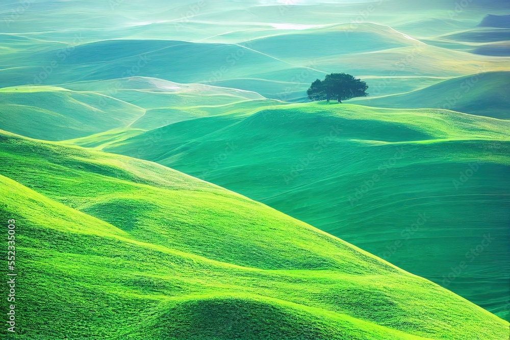 paysage de verdure Stock Illustration | Adobe Stock