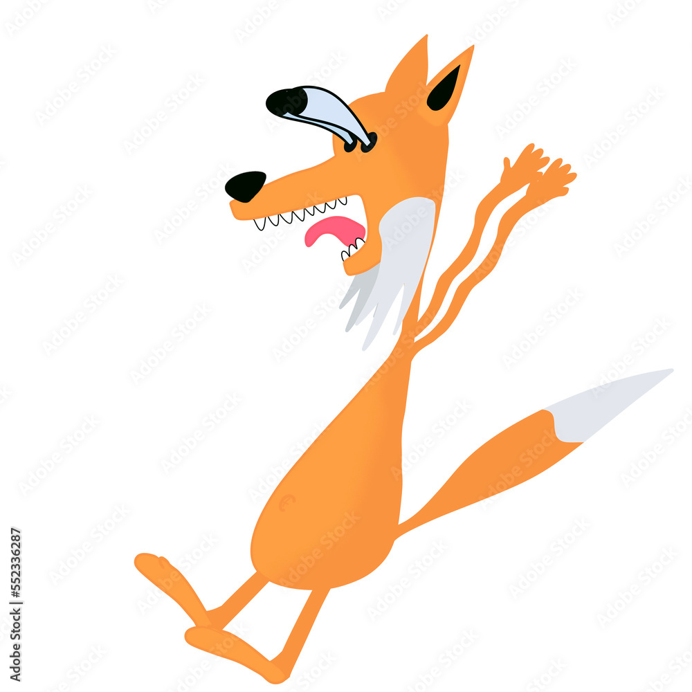 abstract cute fox shocked isolate png file. Stock Illustration | Adobe ...