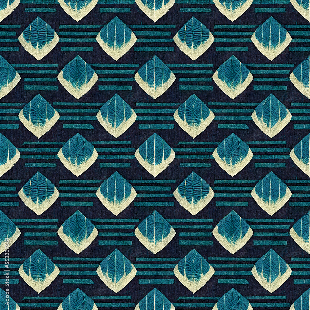 Pattern inspired by traditional Japanese patterns. Wagara. Geometrical ...