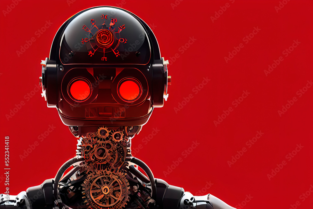 Robots. Futuristic interpretation Future 2025. Illustration for ...