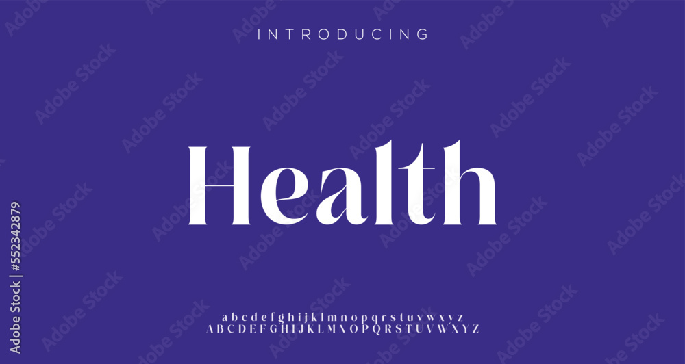 HEALTH Minimal luxury typo Font and Modern tech Typography urban style ...