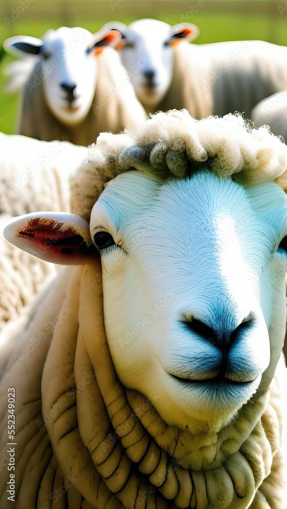 sheep and lamb created with Generative AI technology Stock Illustration ...