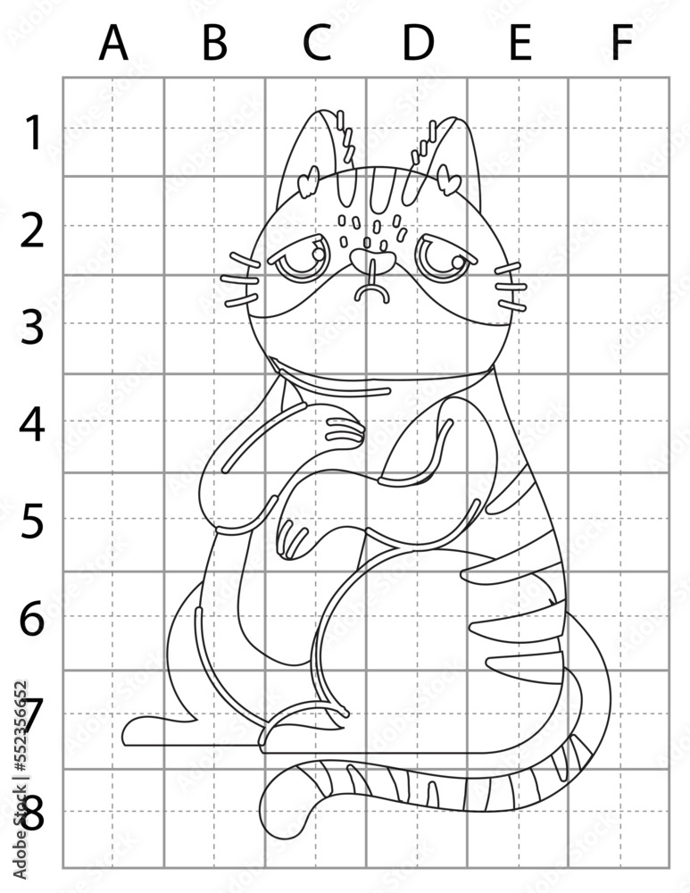 Cat Drawing Page, Cute Cat Coloring Pages for Coloring Books, Outline ...