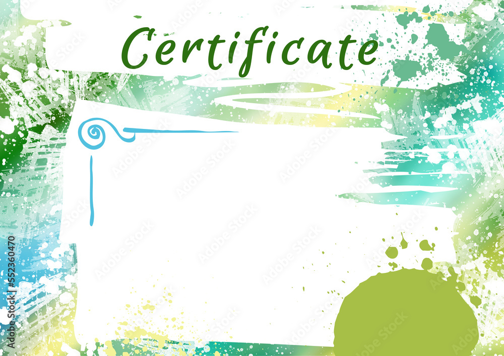 Certificate templatefor business design. Watercolor abstract frames ...