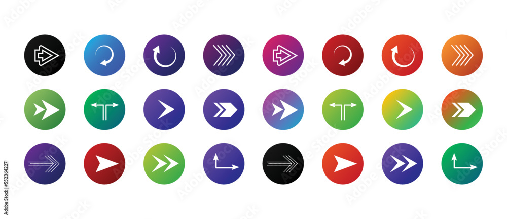 Vector arrow Icon Set Design, Arrow vector collection. Arrow. Cursor ...