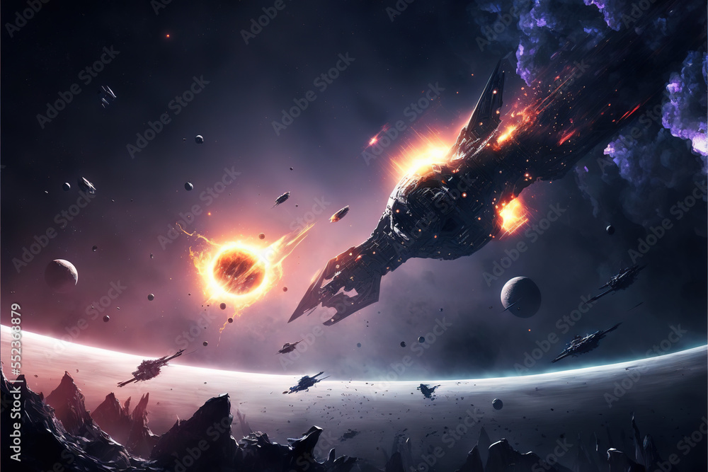 Space Shooter - Alien ships appear to break through from another ...