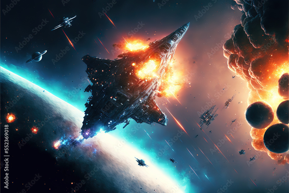 Space Shooter - Alien ships appear to break through from another ...