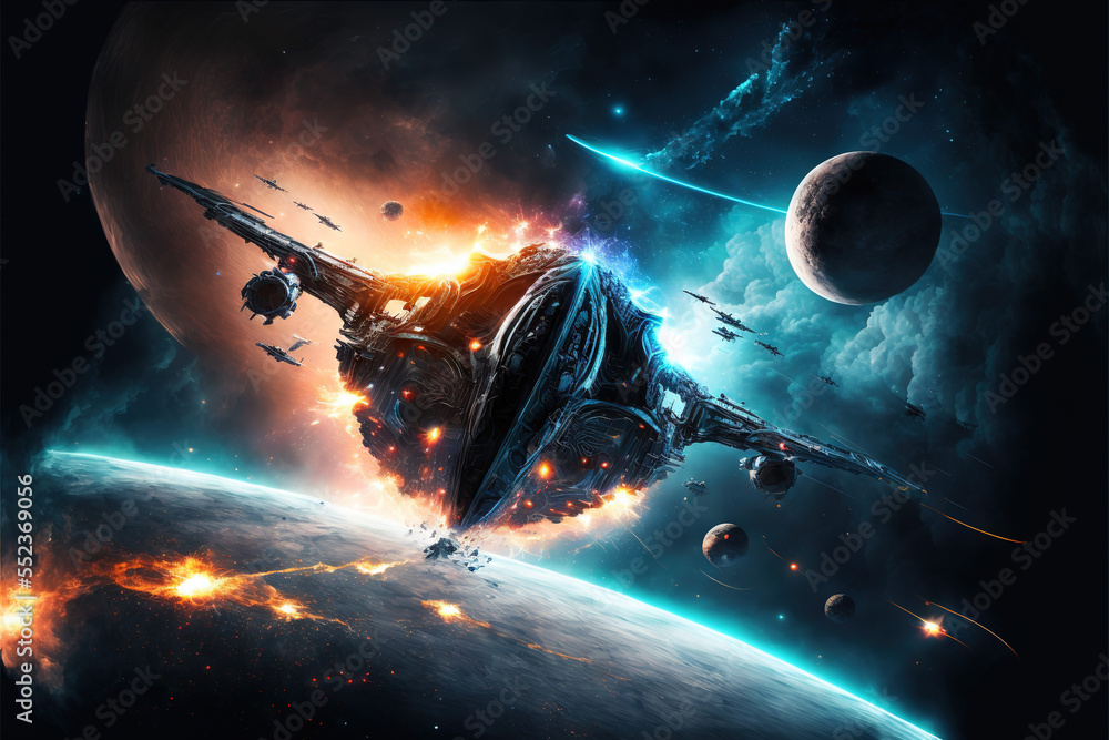 Space Shooter - Alien ships appear to break through from another ...