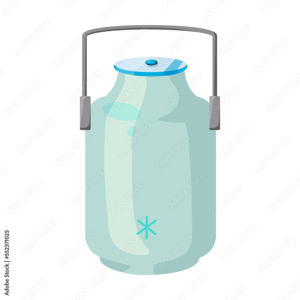 Cryogenic equipment vector illustration. Cryo tank for frozen humans or ...