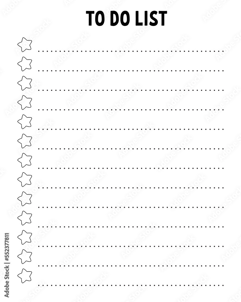 Lined sheet template. Handwriting paper. For diary, planner, checklist ...
