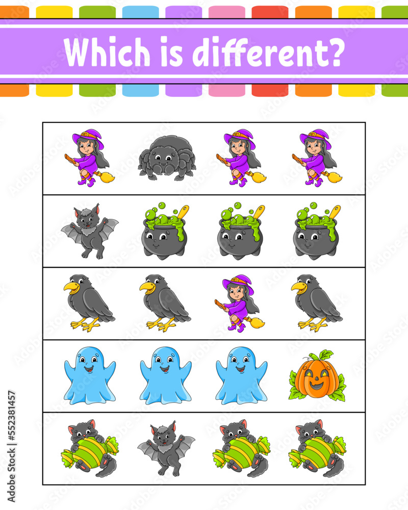 Which is different. Educational activity worksheet for kids and ...