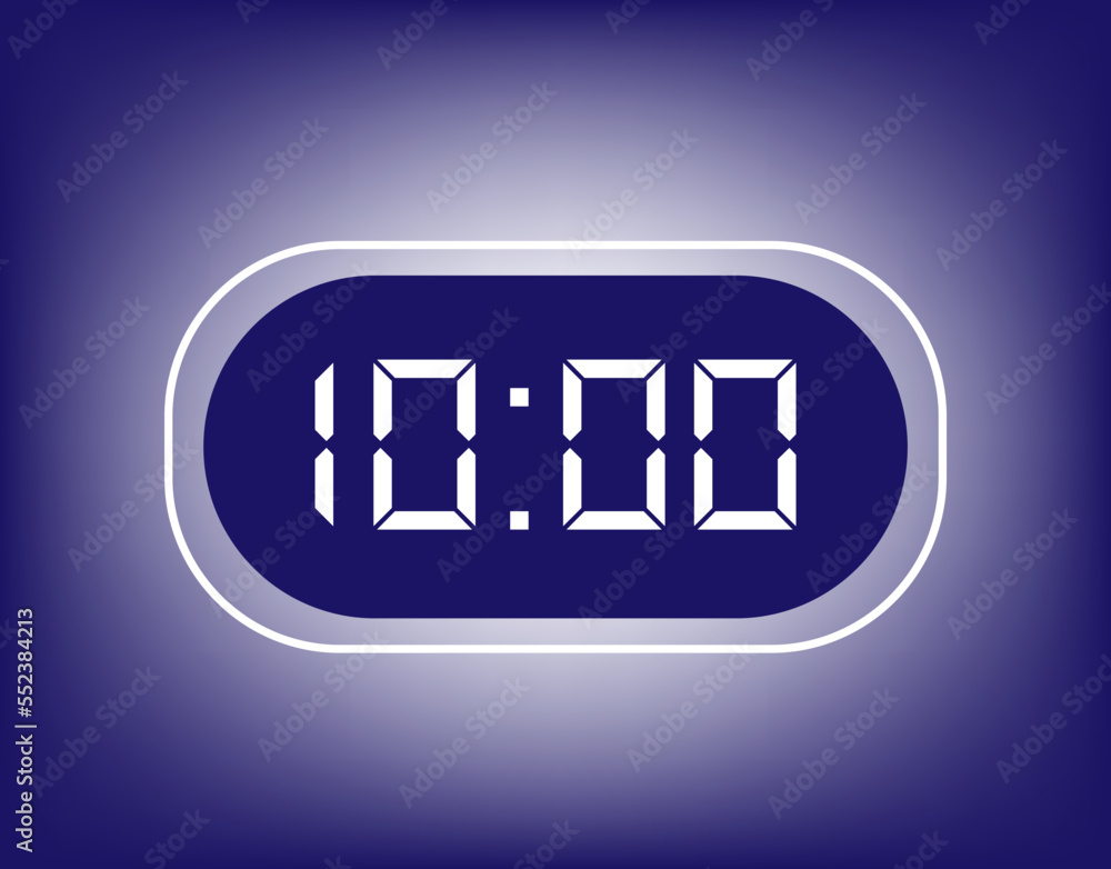 10:00 Hours alarm design. Icon of alarm clock setting appointment time ...