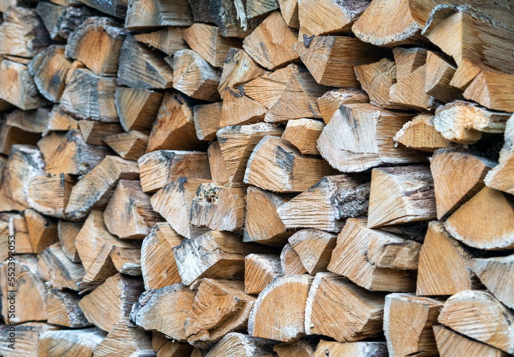 stack of firewood Stock Photo | Adobe Stock
