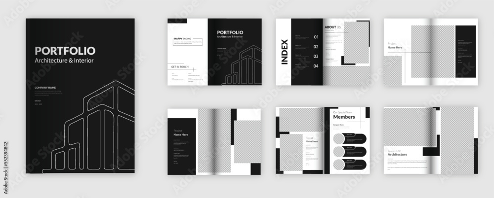 Architecture Portfolio Template, Creative Interiors Design Presentation ...