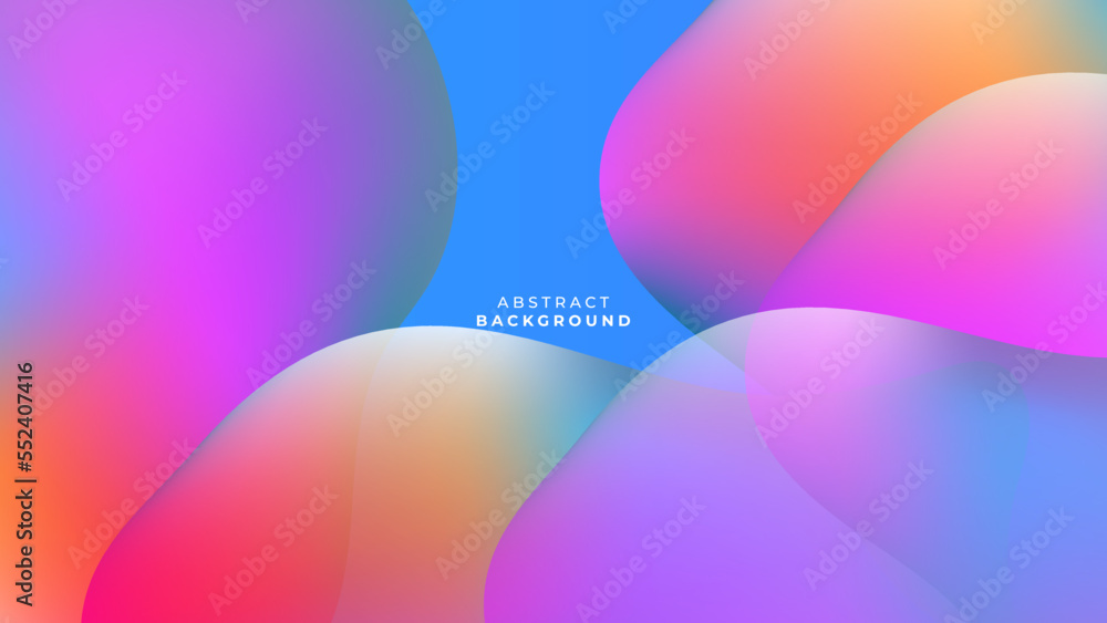 Abstract neon cyberpunk background with liquid fluid blob 3d retro ...