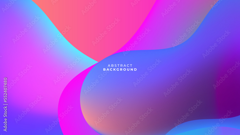 Abstract neon cyberpunk background with liquid fluid blob 3d retro ...