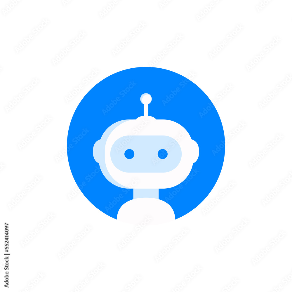 Robot icon. Bot sign design. Chatbot symbol concept. Voice support ...