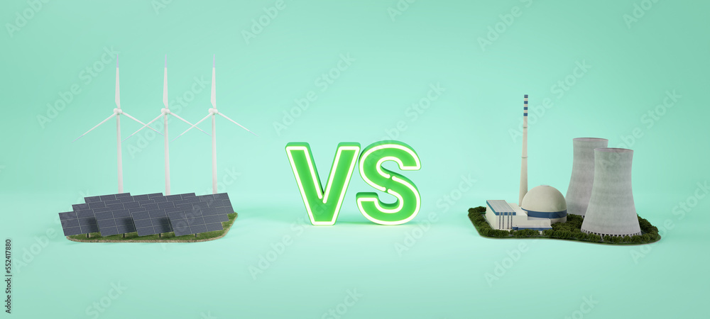 Renewable Energy vs Nonrenewable Energy, Green Energy and polluting ...