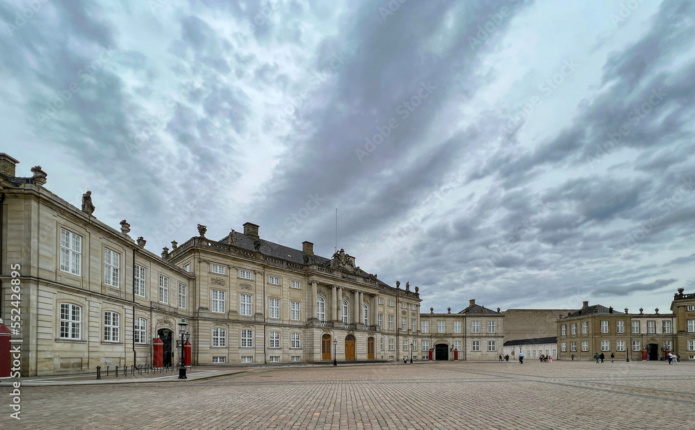 Amalienborg is a castle complex in Copenhagen and the main residence of ...