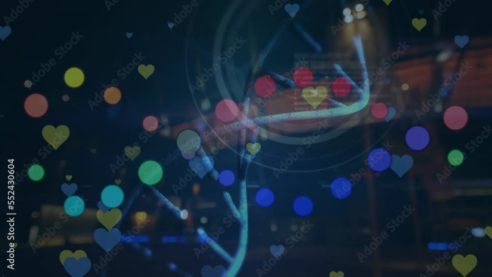 Animation of circles forming dna helix, identify text in dna helix on ...