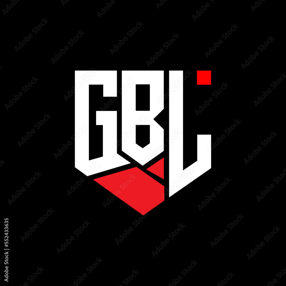 GBL letter luxury logo design on black background. GBL creative initials letter logo concept ...