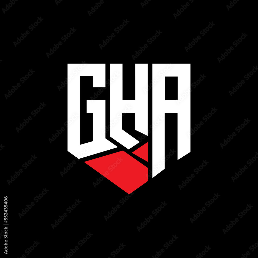 GHA letter luxury logo design on black background. GHA creative ... GHA letter luxury logo design on black background. GHA creative ...