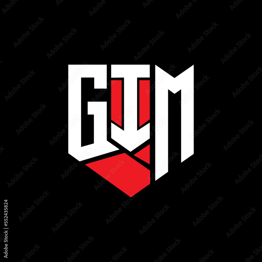 GIM letter luxury logo design on black background. GIM creative ...