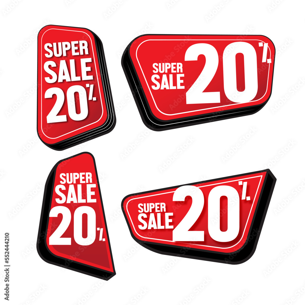 Letrero banner para ofertas y ventas Stock Vector | Adobe Stock