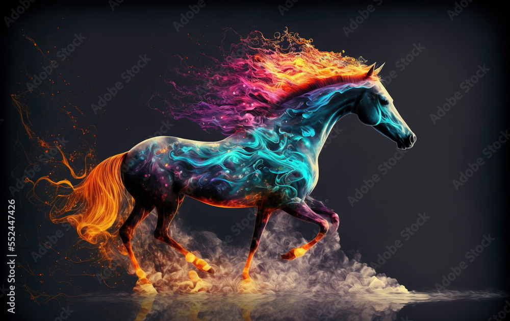 horse in the night A horse running through the water at insane speed ...