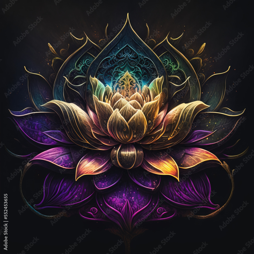 powerful lotus buddhism, eastern religion, mysticism, symbol, asia ...