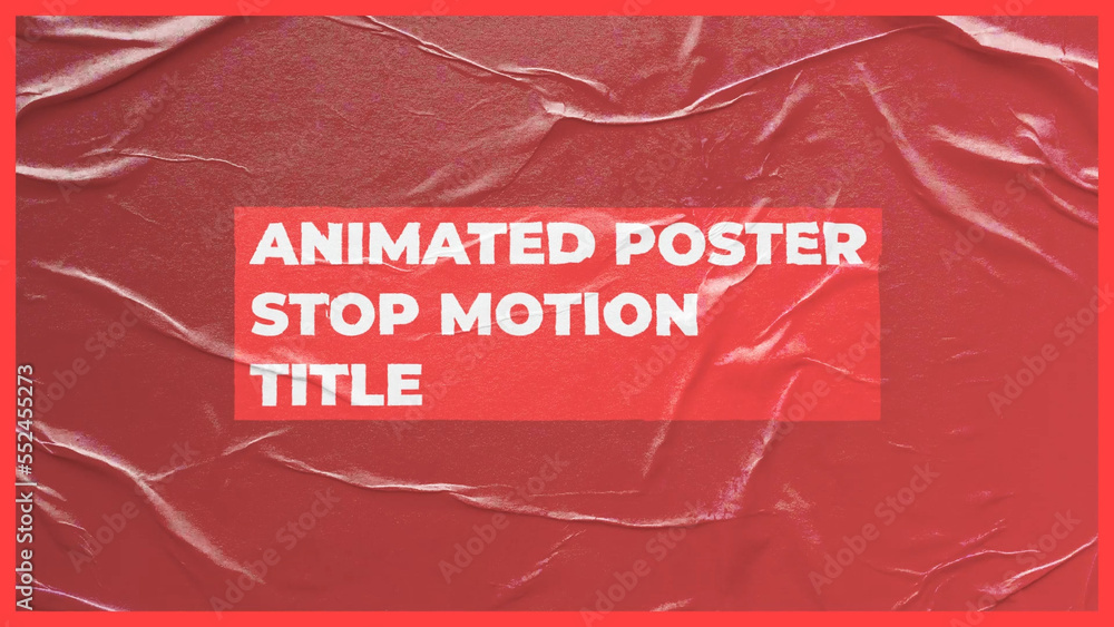 Animated Poster Stop Motion Title Stock Template | Adobe Stock