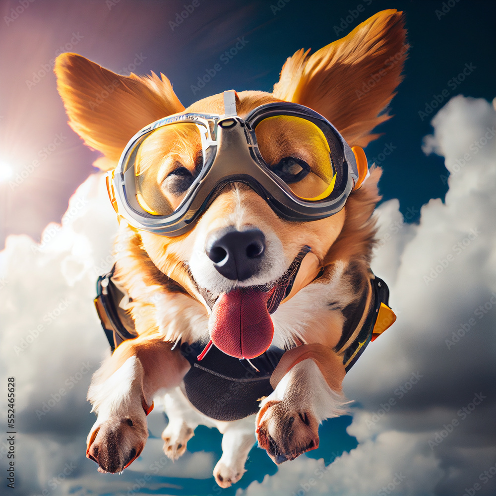 exxtreme sports dogs! Stock Illustration | Adobe Stock