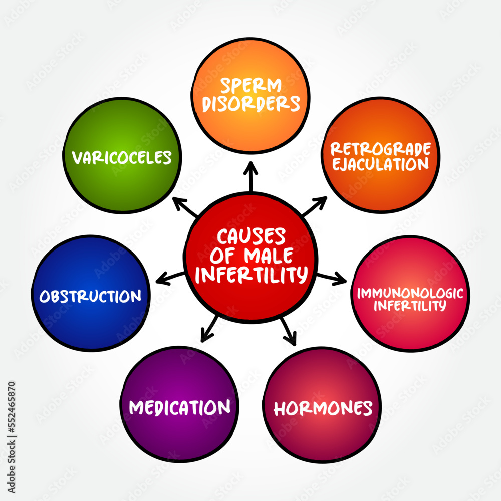 Causes Of Male Infertility Mind Map Text Concept For Presentations And