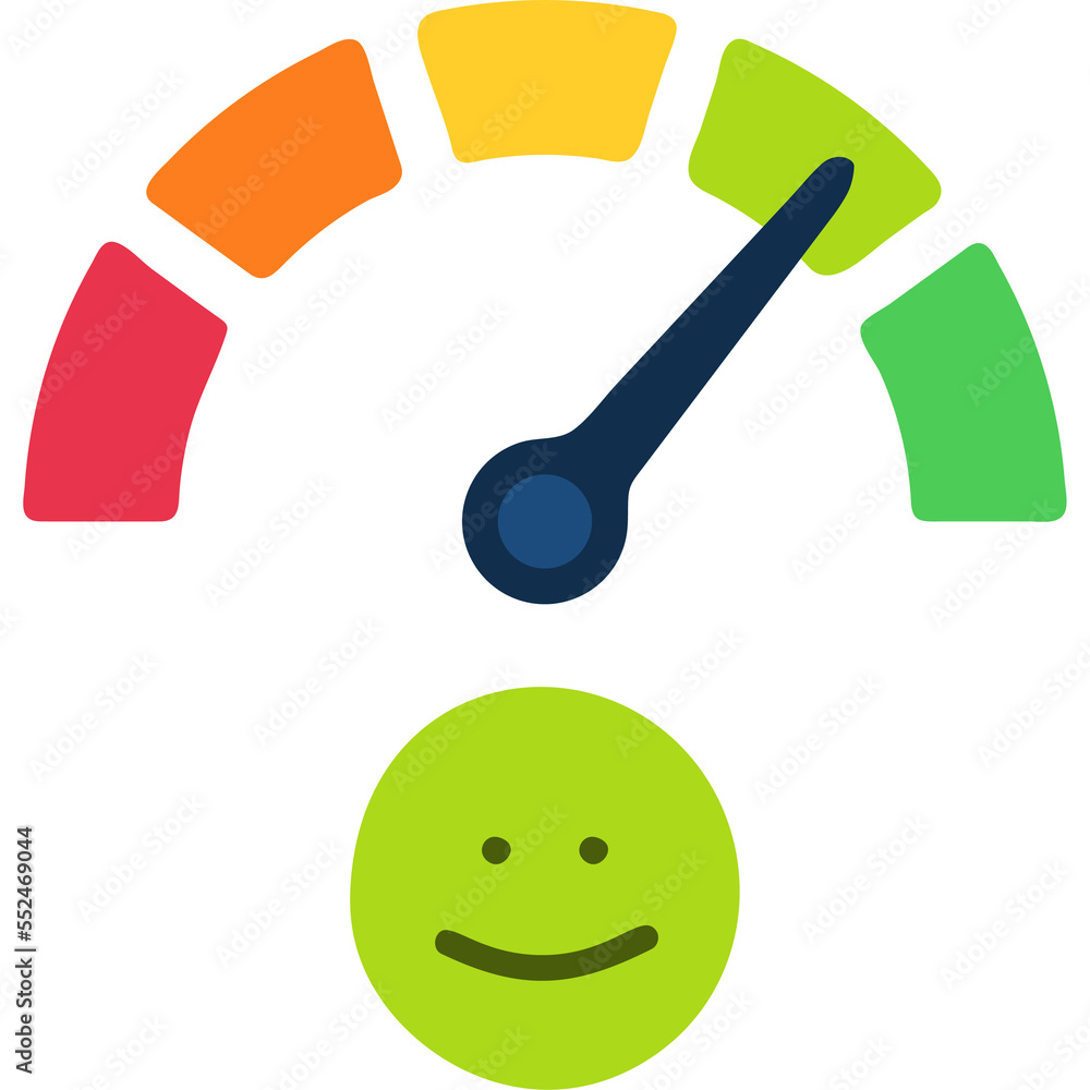 emotion face scale meter illustration. Mood indicator, customer ...