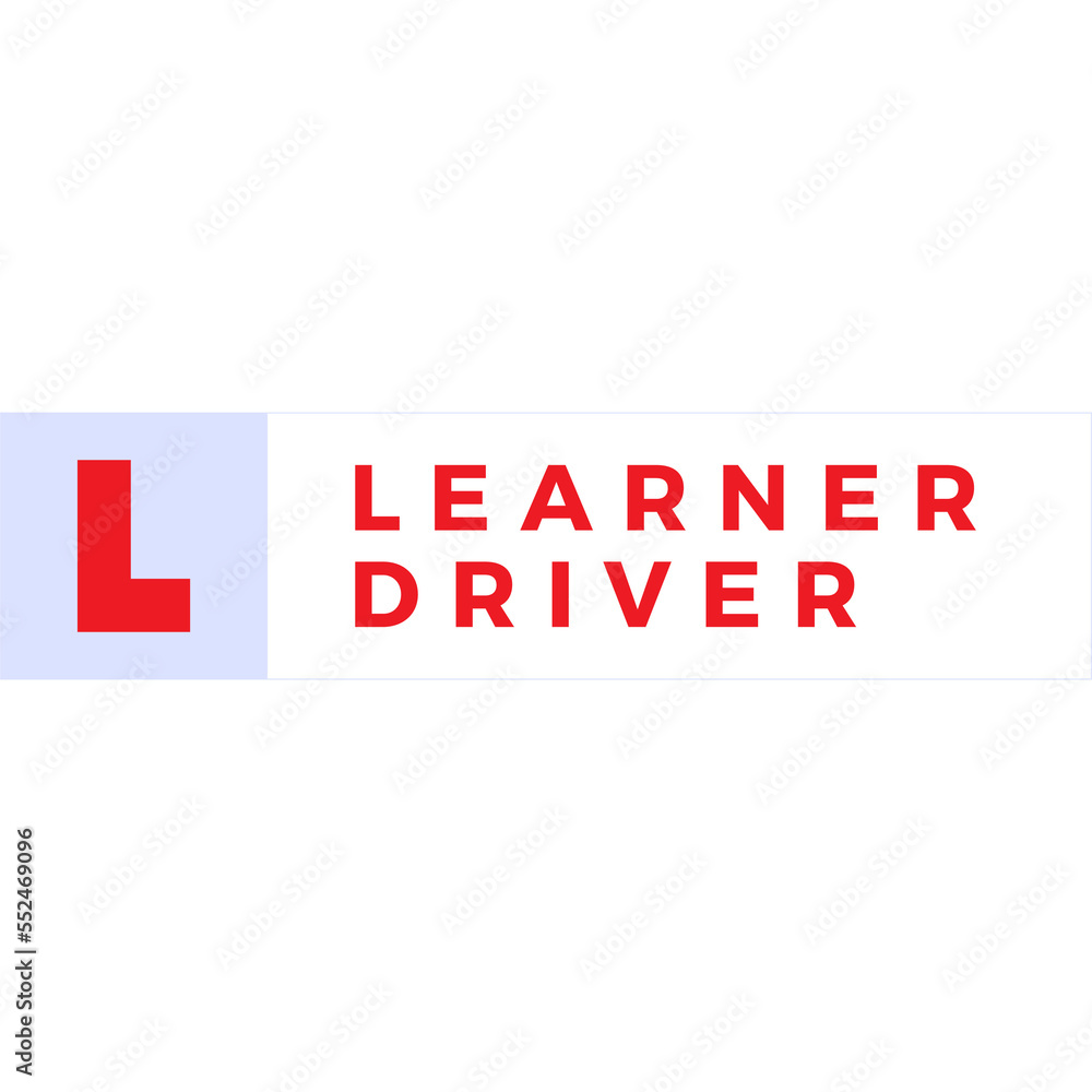 driver learner sign symbol Stock Illustration | Adobe Stock