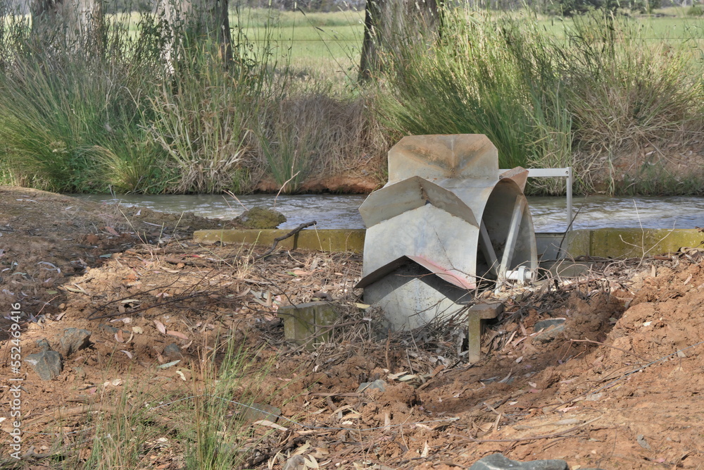 Dethridge Irrigation water wheel used to measure water flow that is no ...