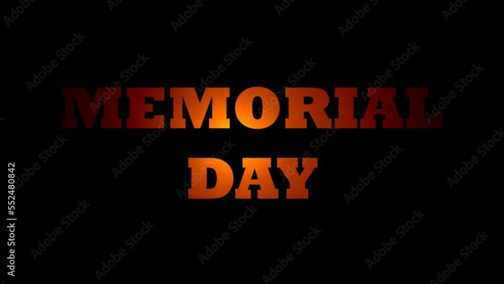 Memorial day animation. Happy memorial day. 4k animation. Motion ...